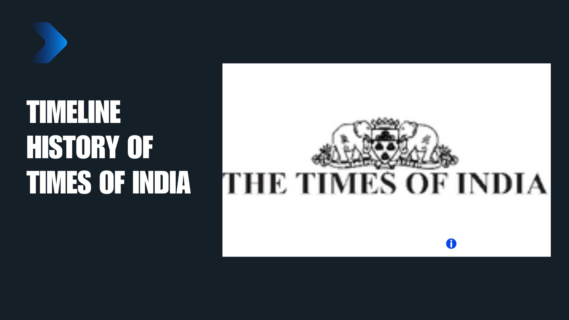 Timeline History of Times of India By PAJASA